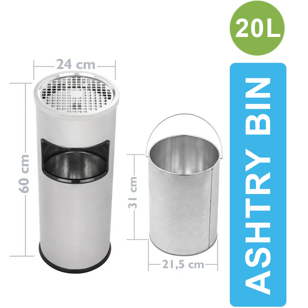 ASHTRY BIN - 20L- Ash Tray Dustbin 20 Liter